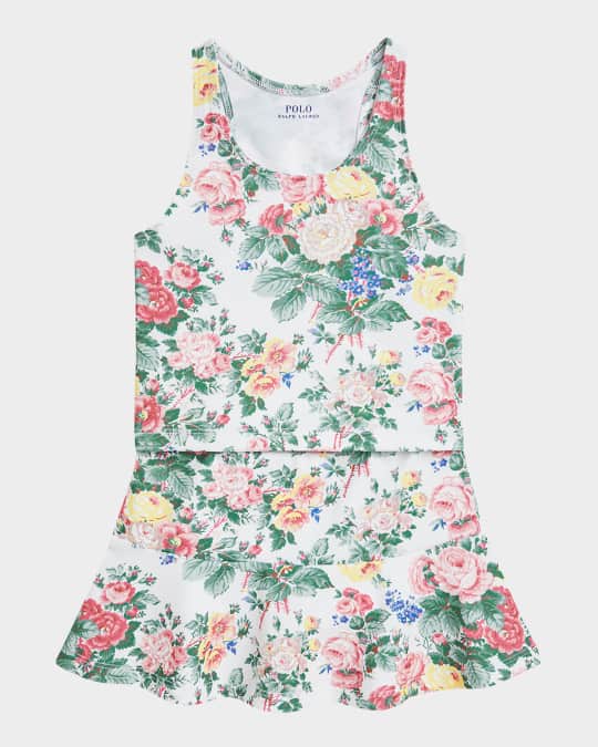 Polo Ralph Lauren Girl's Floral-Print Two-Piece Set, Size 2-6X | Neiman ...