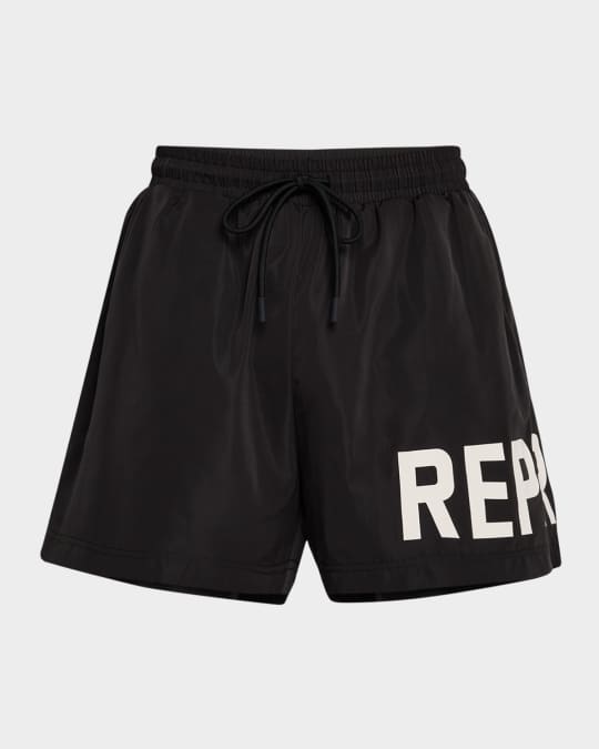 REPRESENT Men's Logo Lettering Swim Shorts | Neiman Marcus