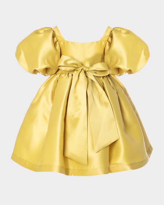 Mama Luma Girl's Balloon-Sleeve Bow Belted Dress, Size 3T-12 | Neiman ...