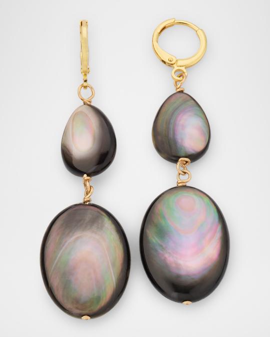 Margo Morrison 14K Yellow Gold Cultured Pearl Double-Drop Earrings ...