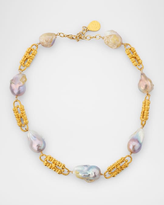 Devon Leigh Freshwater Pearl Link Choker Necklace | Neiman Marcus