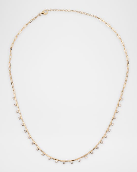 Siena Jewelry 14K Yellow Gold Diamond Segment Necklace | Neiman Marcus