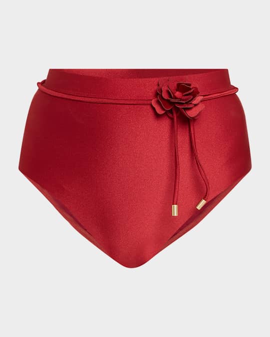 Zimmermann Cascadian Flower High-Waist Bikini Bottoms | Neiman Marcus