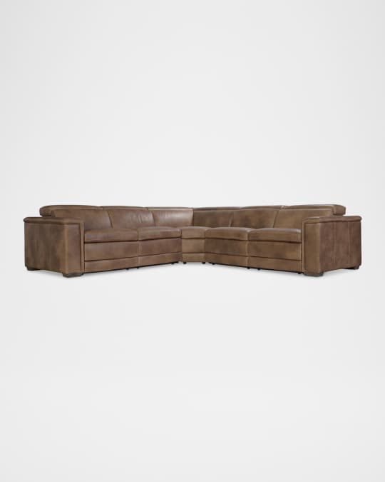 Bernhardt Lioni Leather 3-Piece Power Motion Sectional | Neiman Marcus