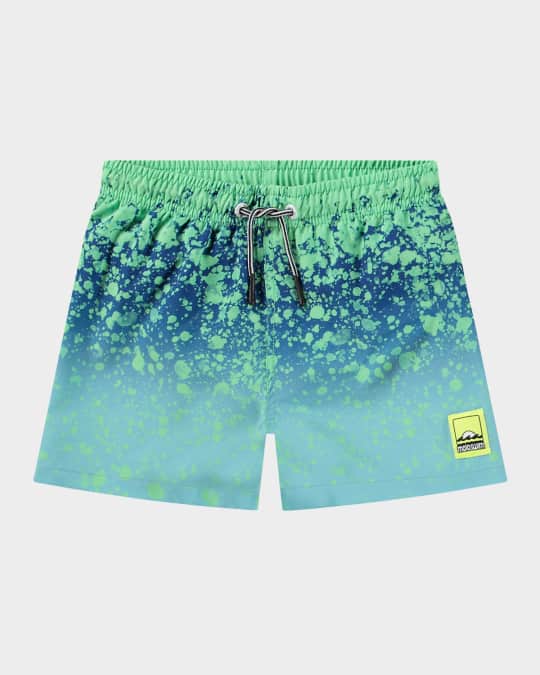 Molo Boy's Niko Splatter Swim Trunks, Size 7-12 | Neiman Marcus