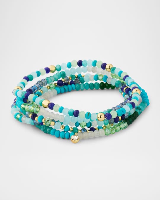 BaubleBar Indya Semi-Precious Bead Bracelet Set | Neiman Marcus