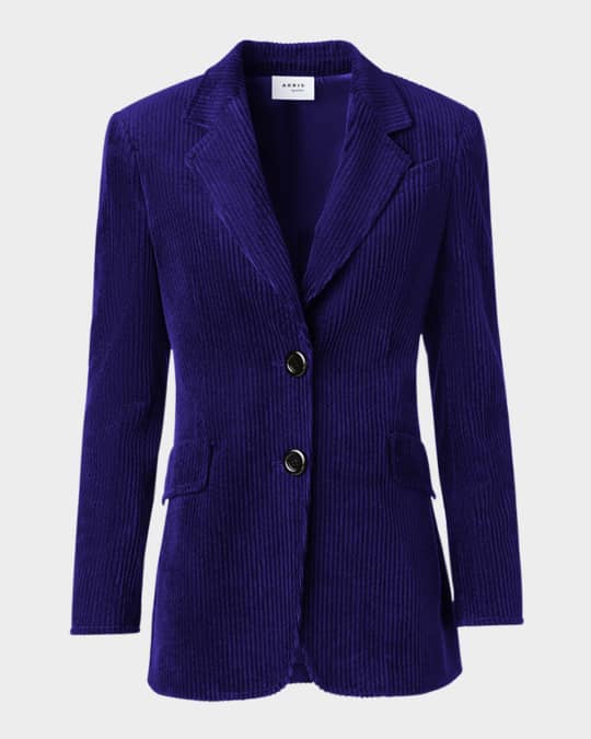 Akris punto Washed Viscose Corduroy Boyfriend Blazer | Neiman Marcus