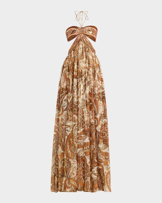 Retrofete Kimmy Halter Cut-Out Gown | Neiman Marcus