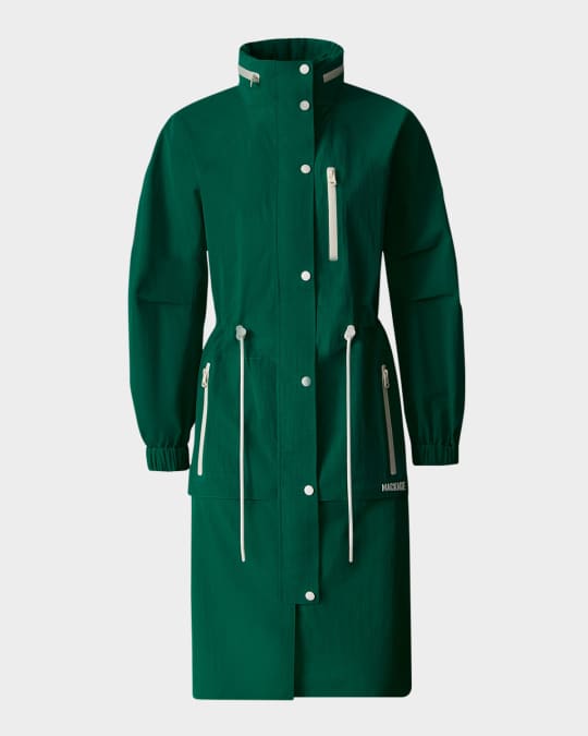 Mackage Makayla Knee-Length Lightweight Rain Jacket | Neiman Marcus