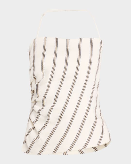 A.L.C. Charlotte Stripe Halter Top | Neiman Marcus