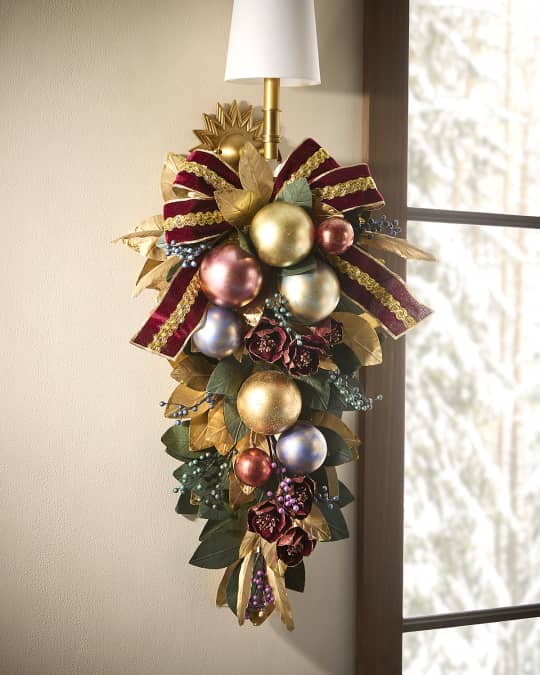 Neiman Marcus Spiritual Christmas Door Spray, 30" | Neiman Marcus