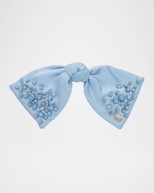 Lele Sadoughi Paloma March Aquamarine Jeweled Birthstone Bow | Neiman ...