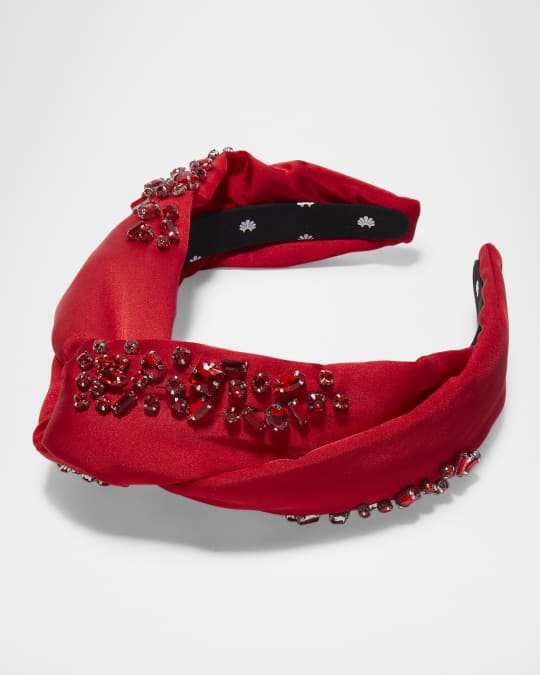 Lele Sadoughi Marlene July Ruby Jeweled Birthstone Headband | Neiman Marcus