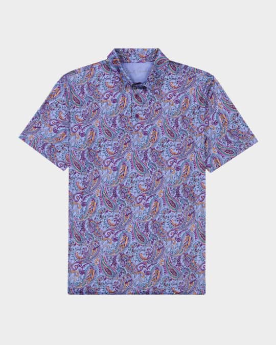Robert Graham Men's Matos Paisley Polo Shirt | Neiman Marcus