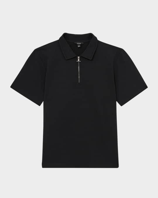 Reiss Men's Albany Textured Half-Zip Polo Shirt | Neiman Marcus