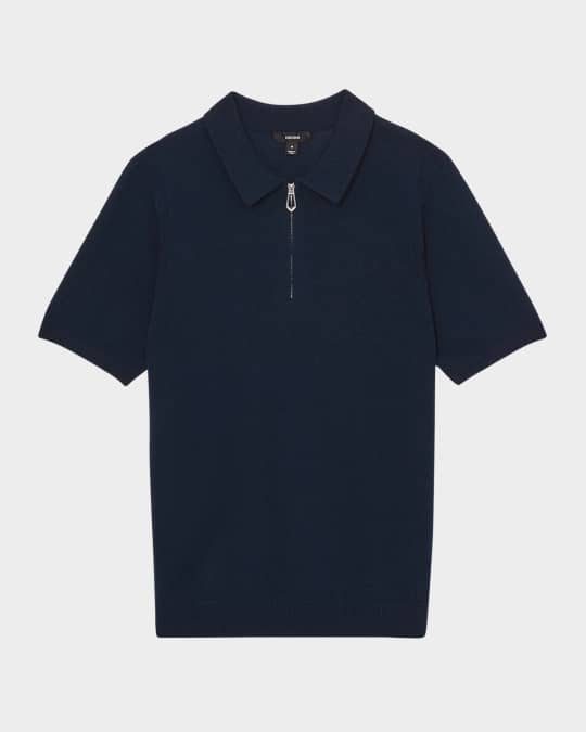 Reiss Men's Berkley Half-Zip Knit Polo Shirt | Neiman Marcus