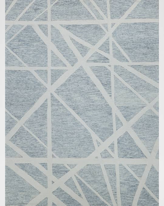 Exquisite Rugs Miami Hand-Tufted Silver/Ivory Rug, 9' x 12' | Neiman Marcus