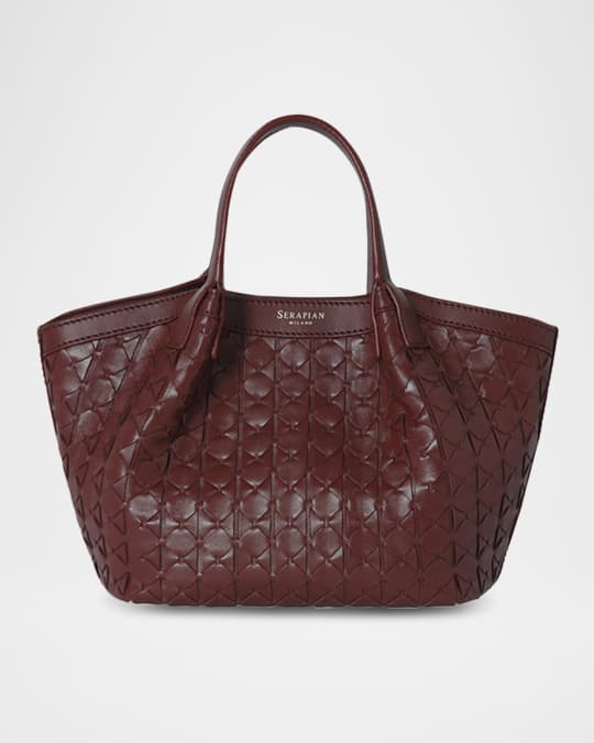 Serapian Secret Mini Mosaic Leather Top-Handle Bag | Neiman Marcus