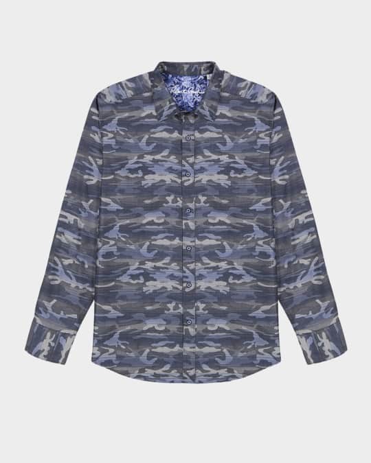 Robert Graham Men's Harrington Camouflage Stretch Sport Shirt | Neiman ...