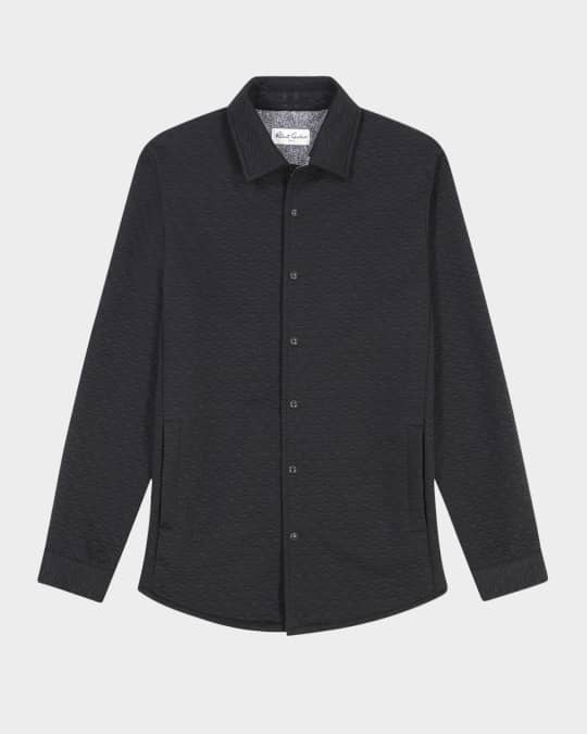 Robert Graham Men's Downey Jacquard Scallop Knit Shirt Jacket | Neiman ...