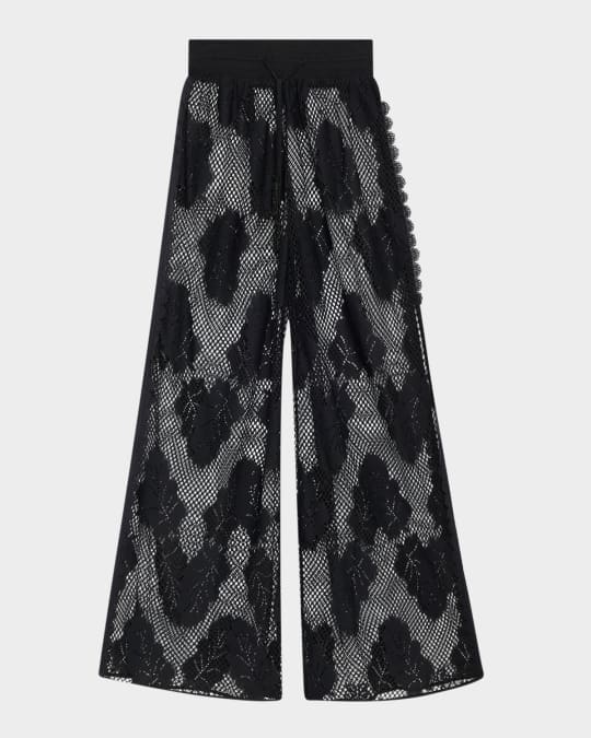 Ramy Brook Luana Open-Knit Pants | Neiman Marcus
