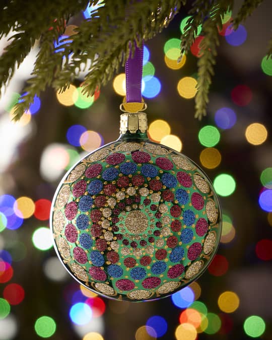 Neiman Marcus Forest Spirit Glitter Glass Ornament | Neiman Marcus
