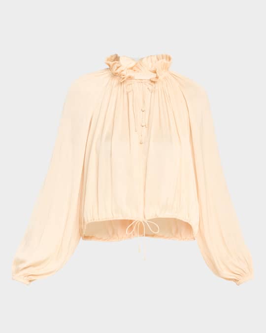 Ulla Johnson Laurette Long-Sleeve Blouse | Neiman Marcus