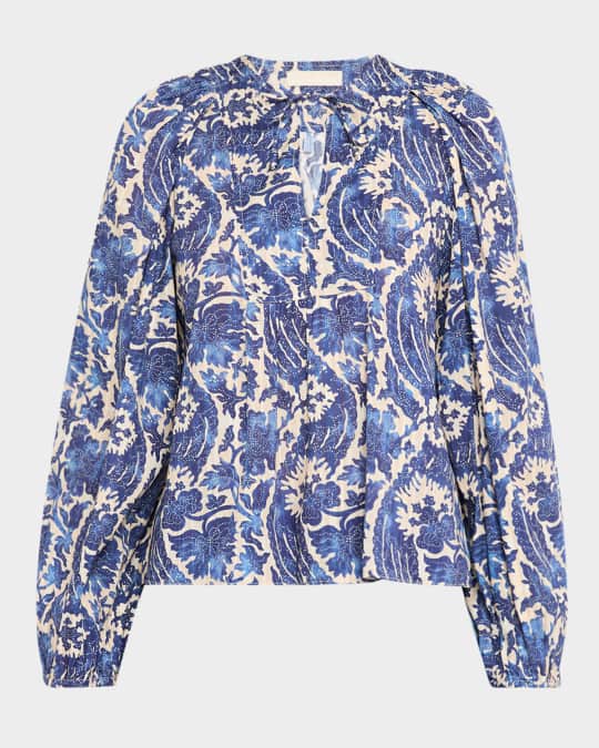 Ulla Johnson Brea Long-Sleeve Blouse | Neiman Marcus