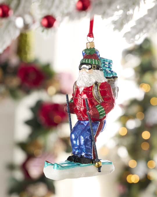 Neiman Marcus Skiing Santa Christmas Ornament | Neiman Marcus