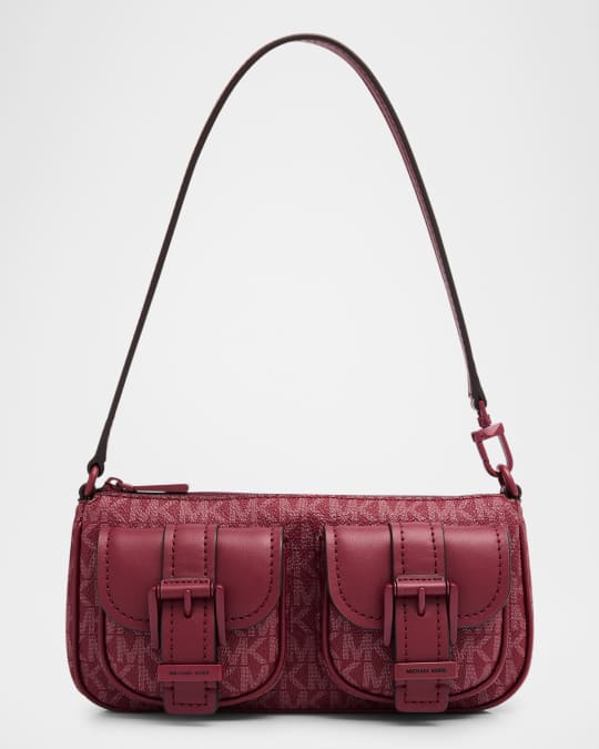 MICHAEL Michael Kors Zoe Small Convertible Signature Logo Pouchette ...