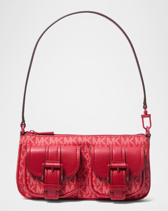 MICHAEL Michael Kors Zoe Small Convertible Signature Logo Pouchette ...