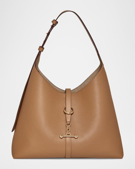 STRATHBERRY Kite Fine Grain Leather Toggle Hobo Bag | Neiman Marcus