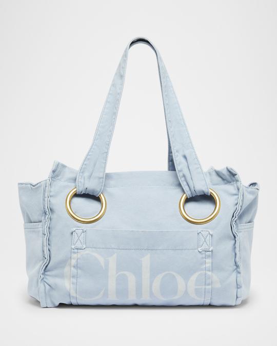 Chloe Plage Tote Bag in Washed Canvas | Neiman Marcus