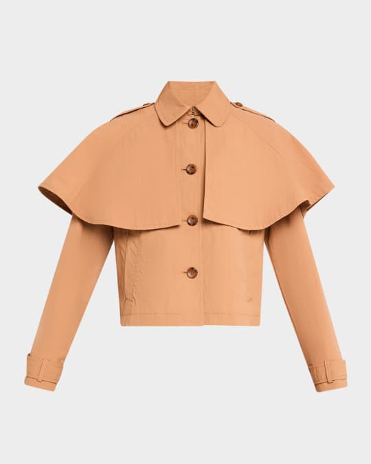 Ulla Johnson River Layered Jacket with Removable Cape | Neiman Marcus