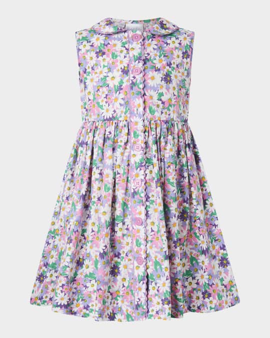 Rachel Riley Girl's Aster Sleeveless Button-Front Dress, Size 2-10 ...