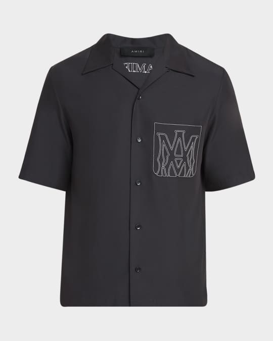 Amiri Men's MA Outline Pocket Bowling Shirt | Neiman Marcus