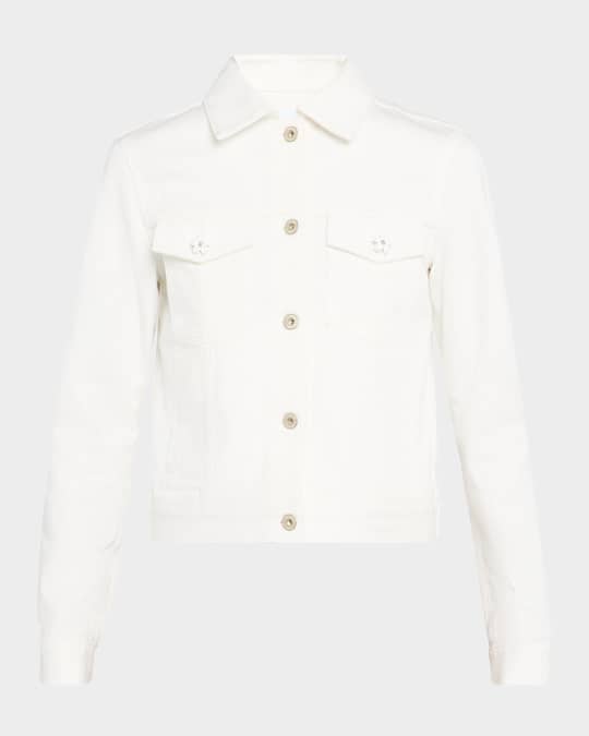 Loewe Flower-Button Denim Jacket | Neiman Marcus