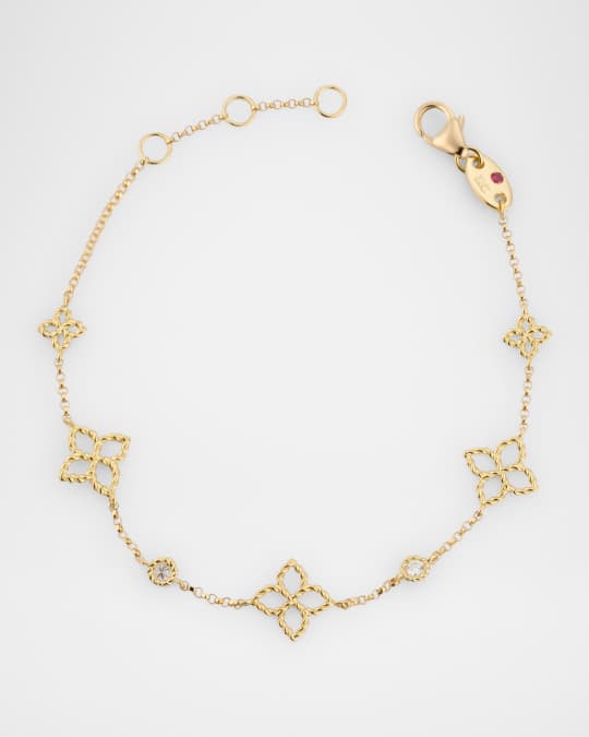 Roberto Coin 18K Yellow Gold Diamond Principessa Bracelet | Neiman Marcus