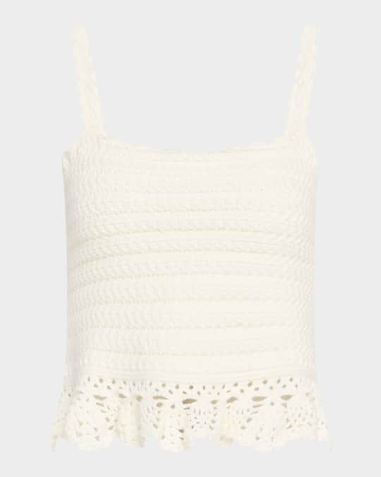 Rails Estefania Crochet Knit Tank Top | Neiman Marcus