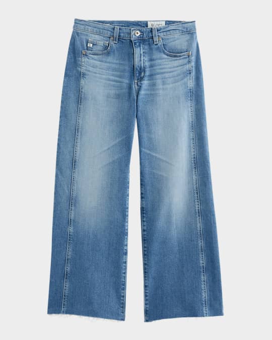 AG Jeans Saige Wide-Leg Crop Jeans | Neiman Marcus