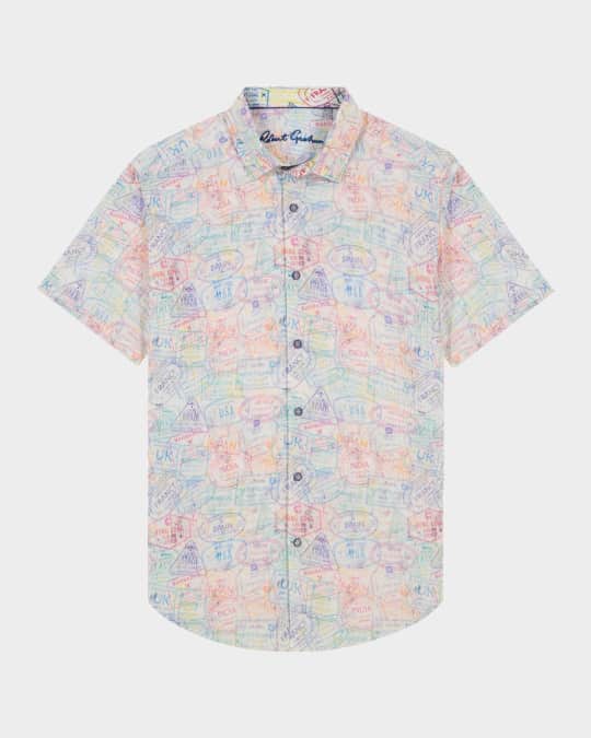 Robert Graham Men's Passport Short-Sleeve Shirt | Neiman Marcus