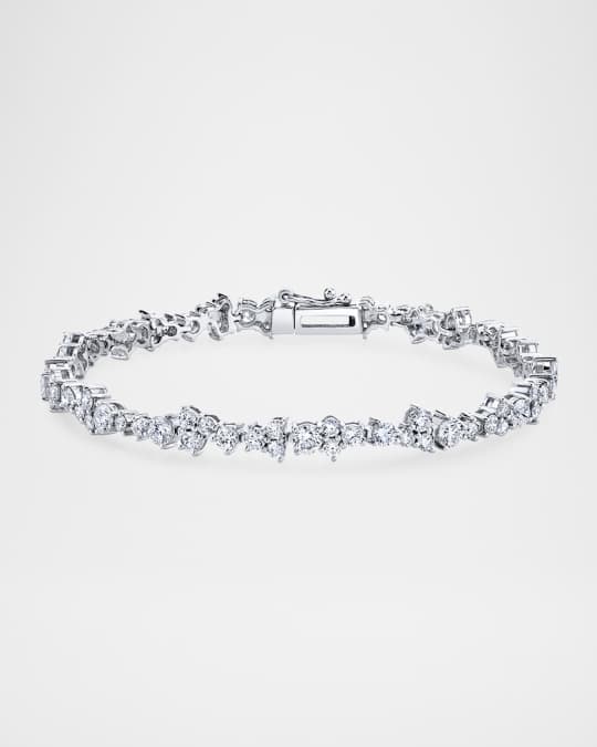 Sydney Evan 14K White Gold Diamond Cocktail Tennis Bracelet | Neiman Marcus