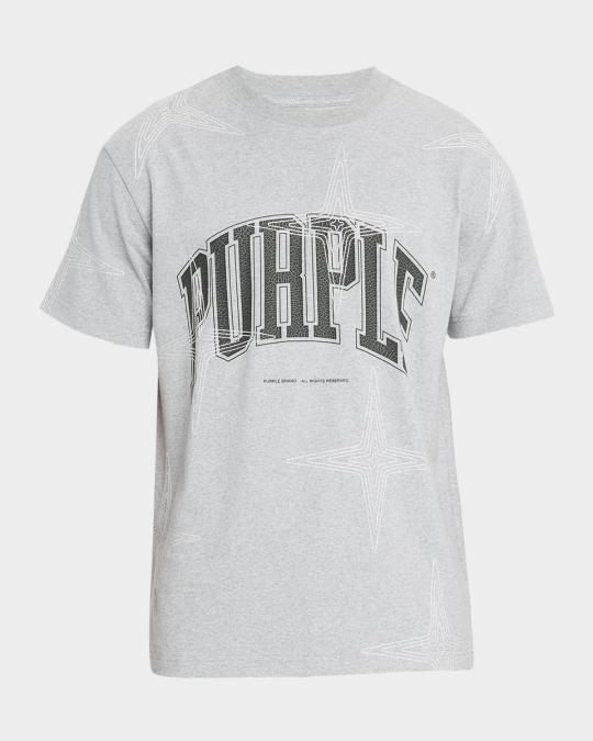 PURPLE Men's Star Overlay Graphic Logo T-Shirt | Neiman Marcus
