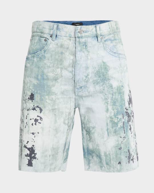 PURPLE Men's Worn Camouflage Shorts | Neiman Marcus