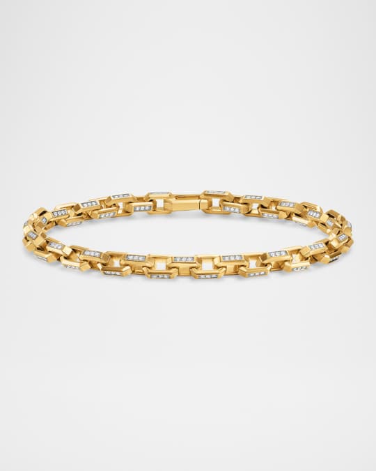 David Yurman Men's Streamline® Link Bracelet in 18K Gold with Diamonds ...