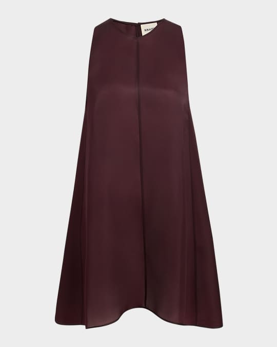 Khaite Clay Silk A-Line Shift Dress | Neiman Marcus