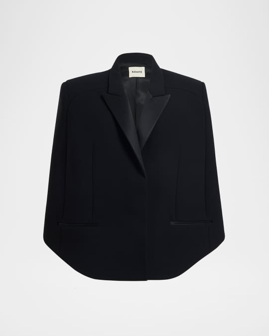 Khaite Severo Tuxedo Cape | Neiman Marcus