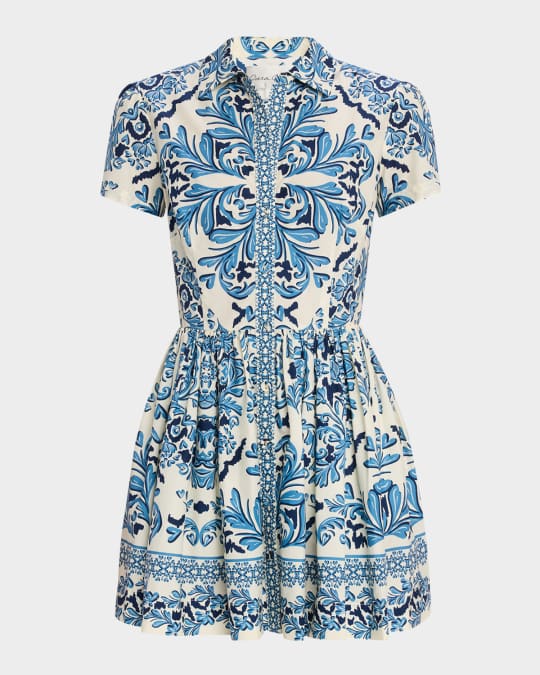 Cara Cara Noor Short-Sleeve Mini Dress | Neiman Marcus