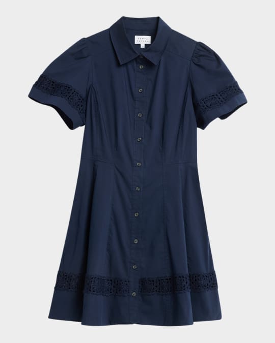 Tanya Taylor Corinne Button-Front Mini Dress | Neiman Marcus