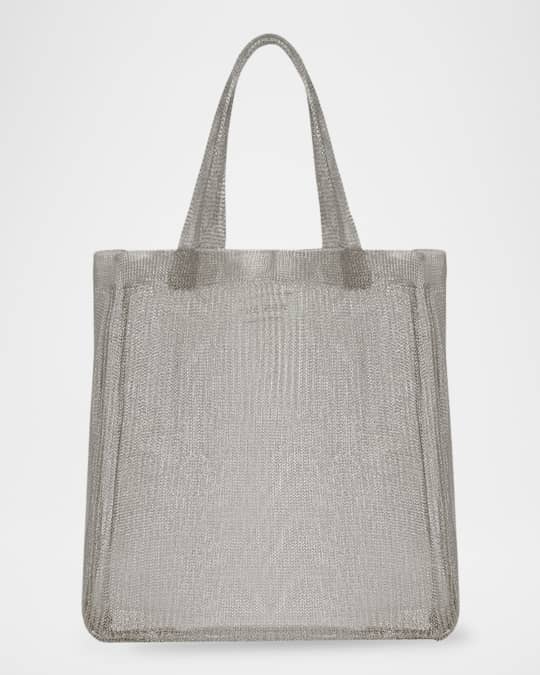 THE ROW Imogen Mini Tote Bag in Steel Mesh | Neiman Marcus
